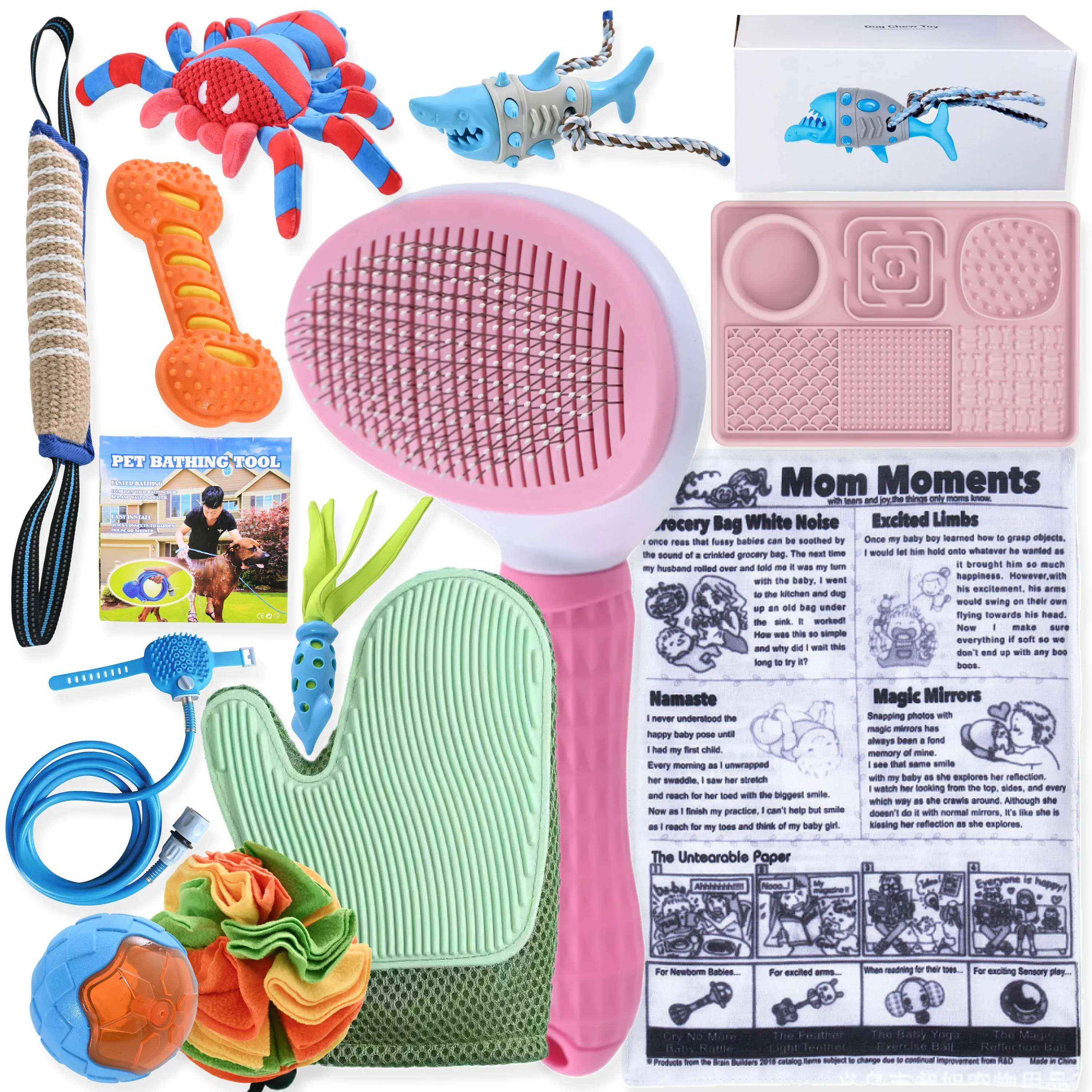 Mix Dog Sample Carton of 13 PCS including 8 Dog Toys, 3 Grooming Tools ...