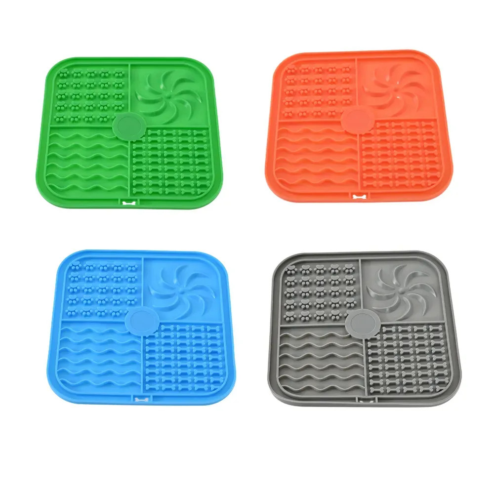Multi-Textured Design Silicone Pet Slow Feeding Mats Wholesale - Petfairs