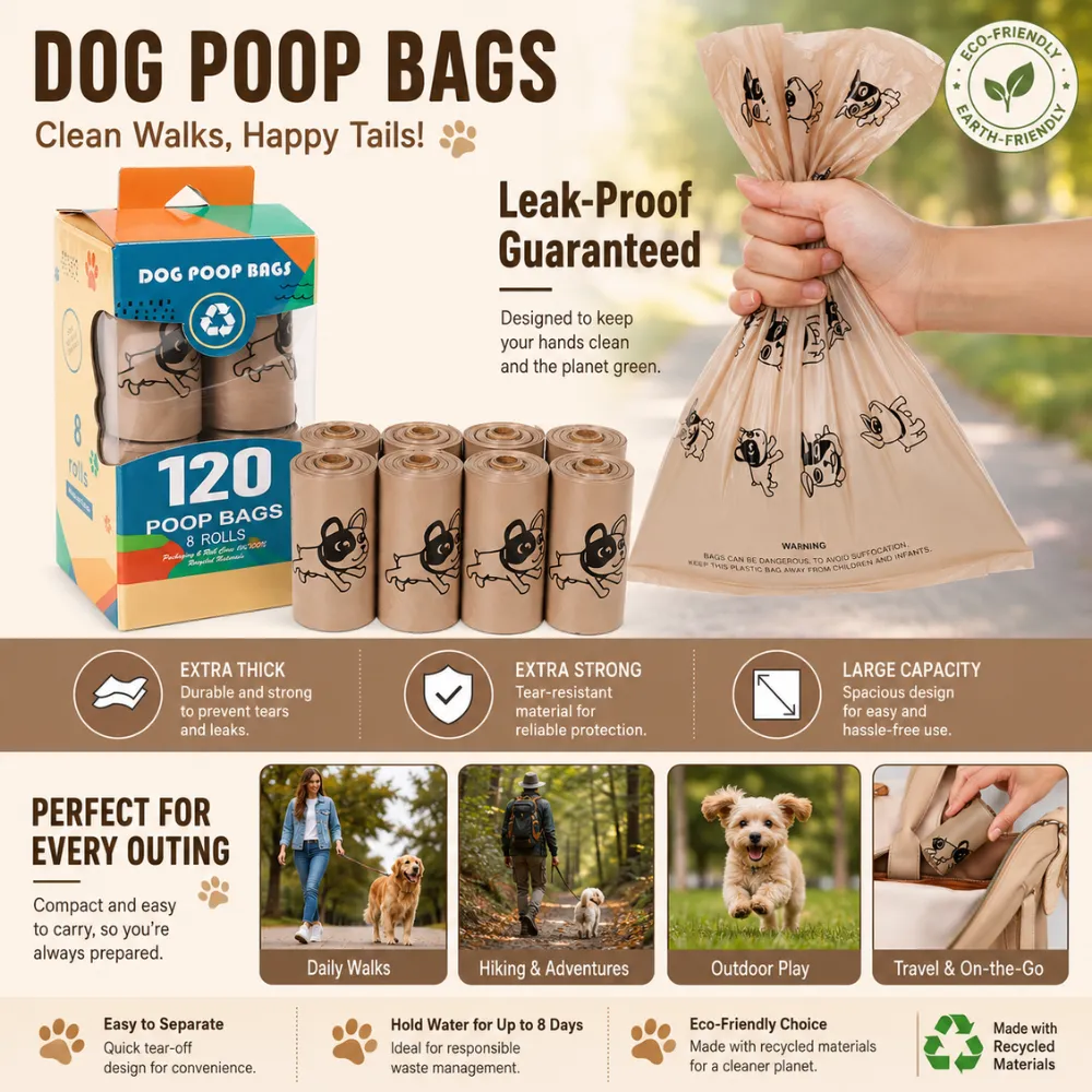 Eco-Friendly Dog Poop Bags Bulk | Leak-Proof | Petfairs